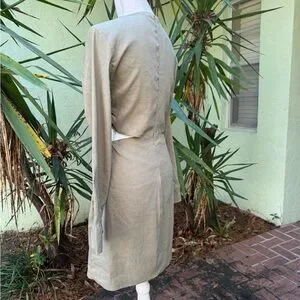 Zara | Dresses | Zara Sage Green Cut Out Dress | Poshmark